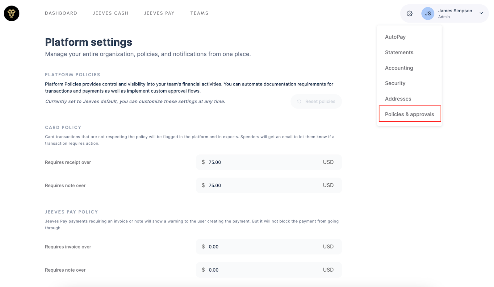 Approval Flows Overview – Jeeves